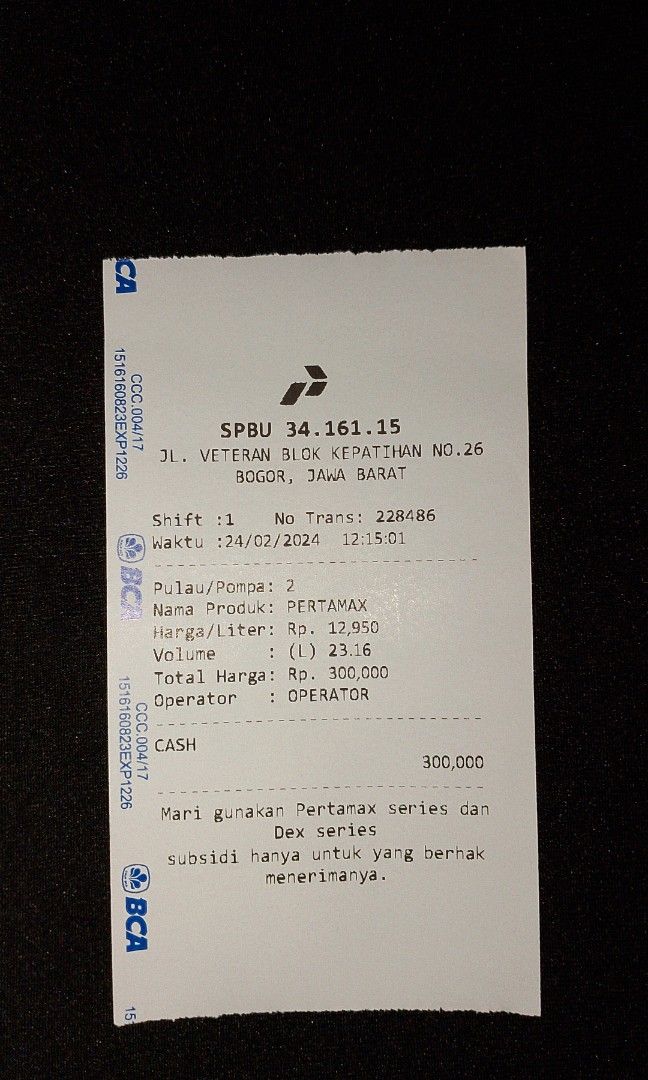 Jasa Cetak Struk BBM, Resto 58mm, Jasa, Lainnya di Carousell