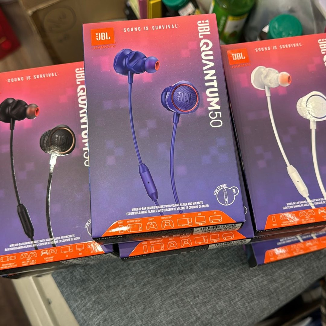 JBL Quantum 50 有線入耳式遊戲耳機 - [3色選擇], 音響器材, 耳機 - Carousell