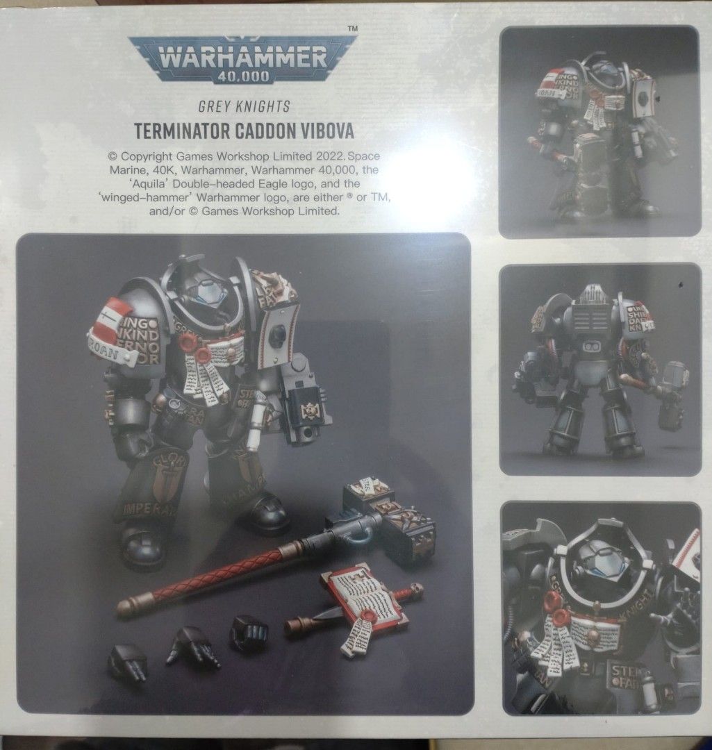 Joytoy 暗源 - Scale 1/18 - Warhammer 40000 - Grey Knights - Terminator Caddon Vibova, 興趣及遊戲, 玩具 ...