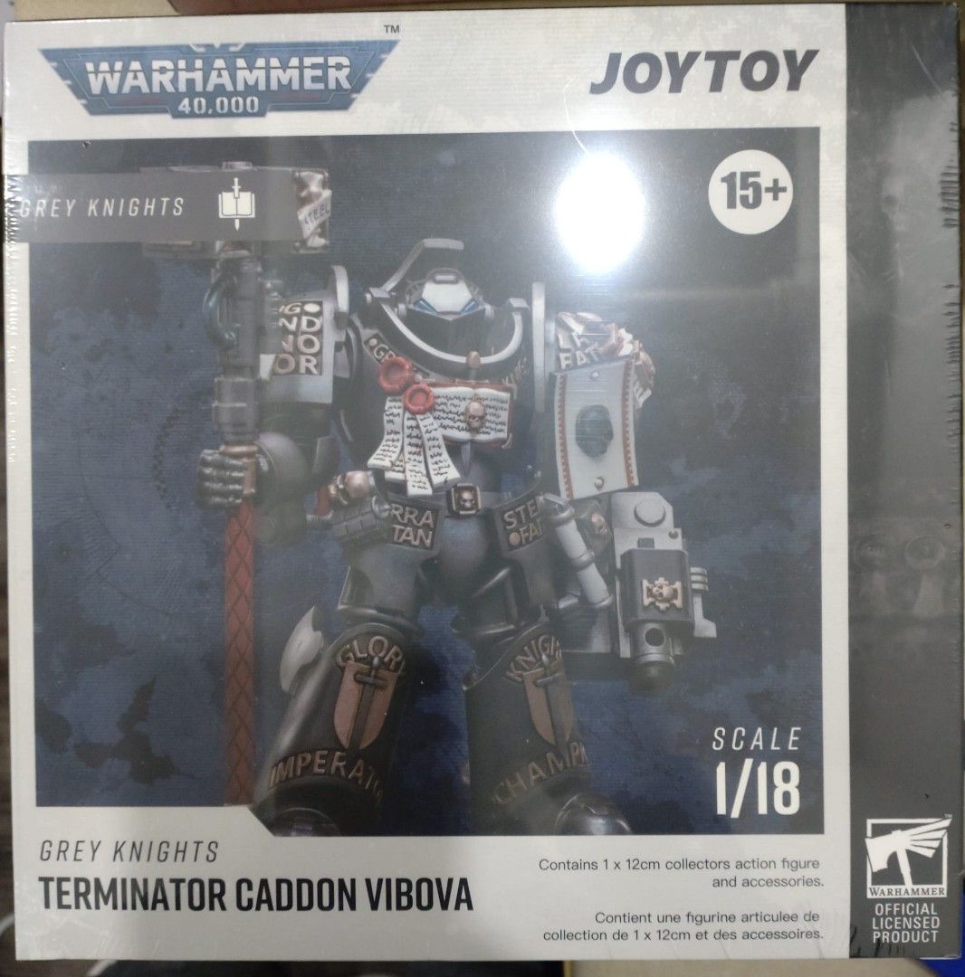 Joytoy 暗源 - Scale 1/18 - Warhammer 40000 - Grey Knights - Terminator Caddon Vibova, 興趣及遊戲, 玩具 ...