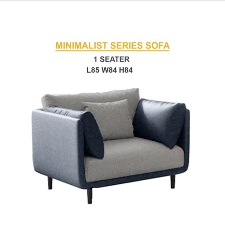 Living Mall Malmo Minimalist Series Fabric/ Faux Leather Sofa in 6 Colours, Furniture & Home ...