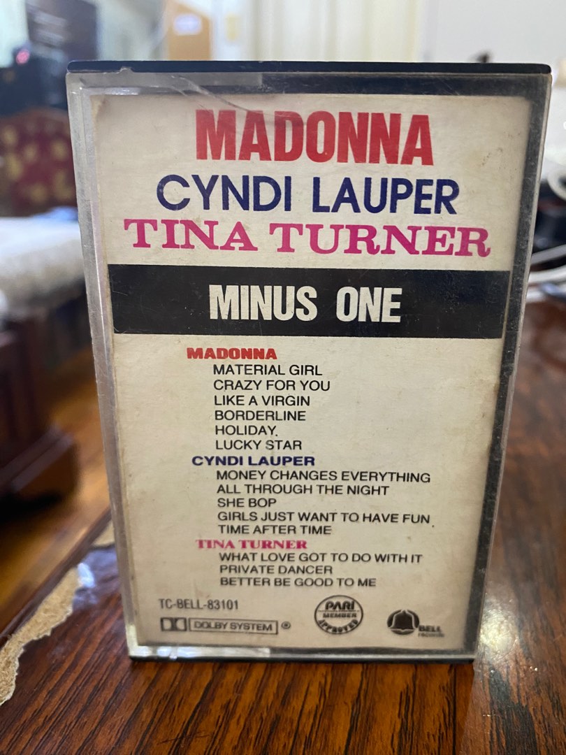 MADONNA CYNDI LAUPER TINA TURNER MINUS ONE CASSETTE TAPE PHILIPPINE ...