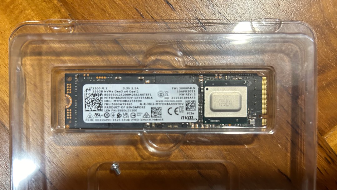 Micron 256GB NVme Gen 3 SSD, Computers & Tech, Parts & Accessories ...