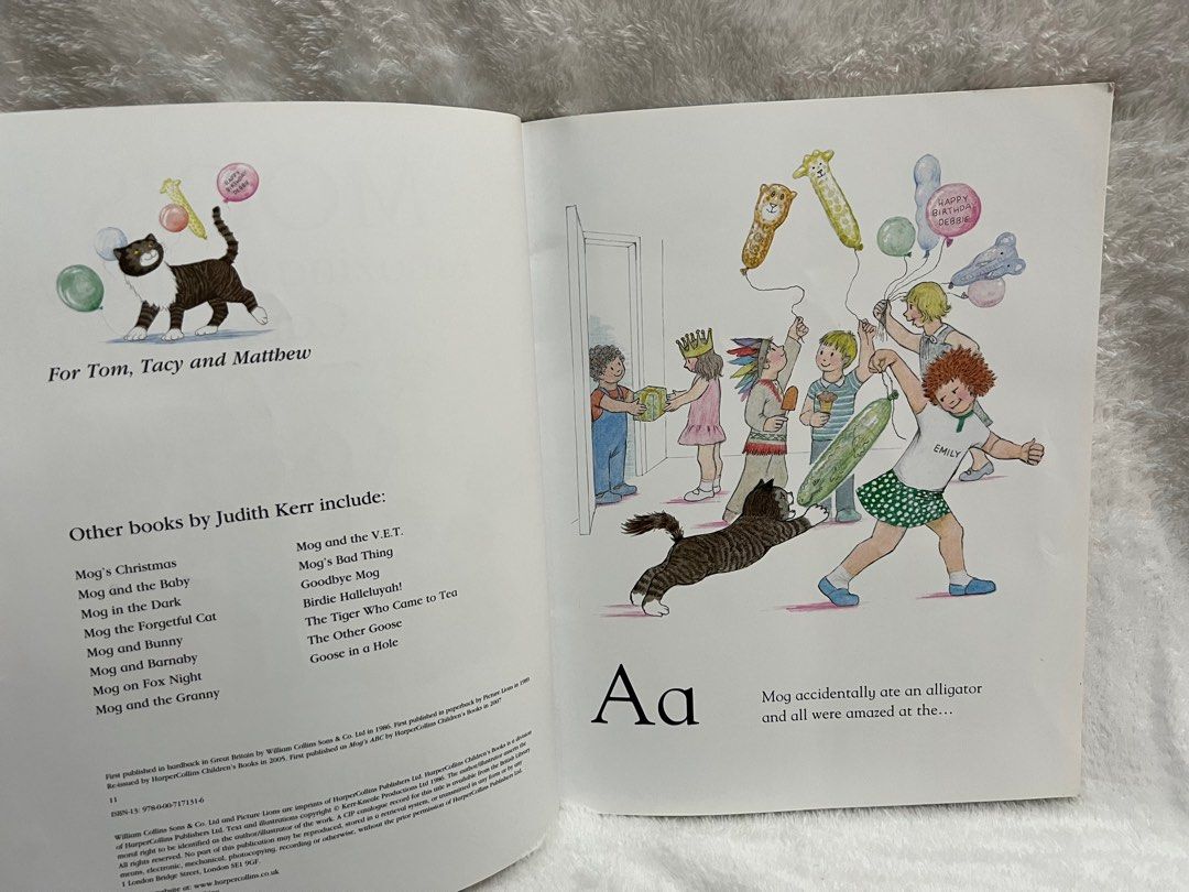 Mog's ABC (Judith Kerr), Hobbies & Toys, Books & Magazines, Children's ...