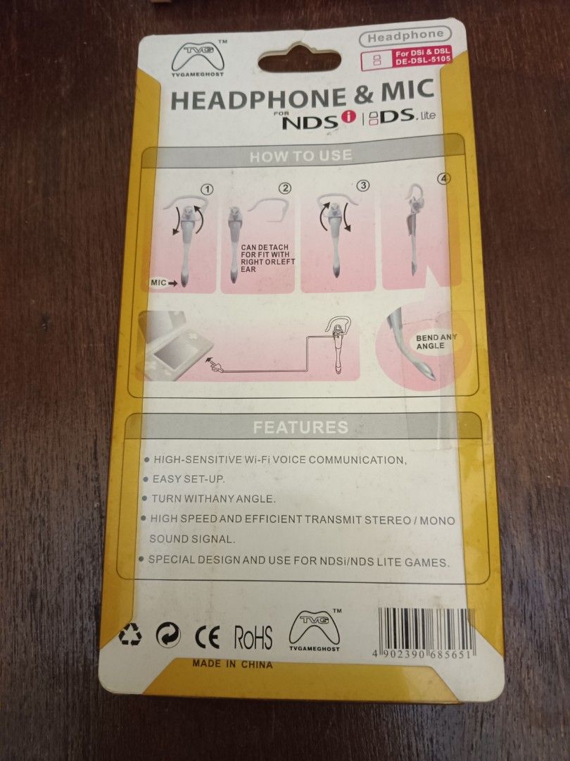NDS DS Lite Headphone & Mic, Video Gaming, Gaming Accessories ...