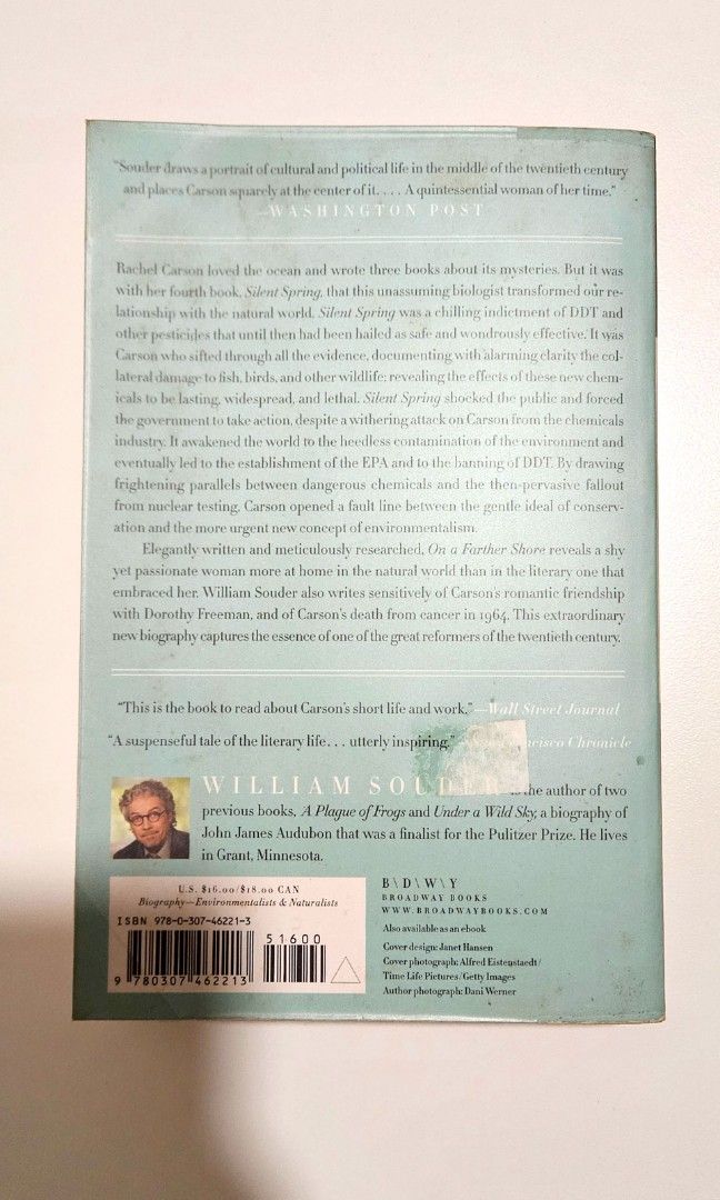 On a Farther Shore, The Life and Legacy of Rachel Carson - William ...