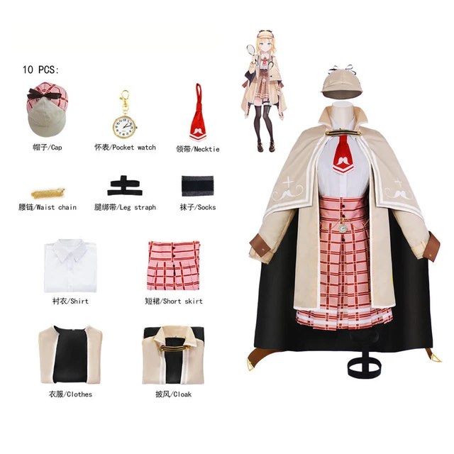 [PO] Watson Amelia Ame Cosplay Hololive EN Holo Vtuber Detective ...