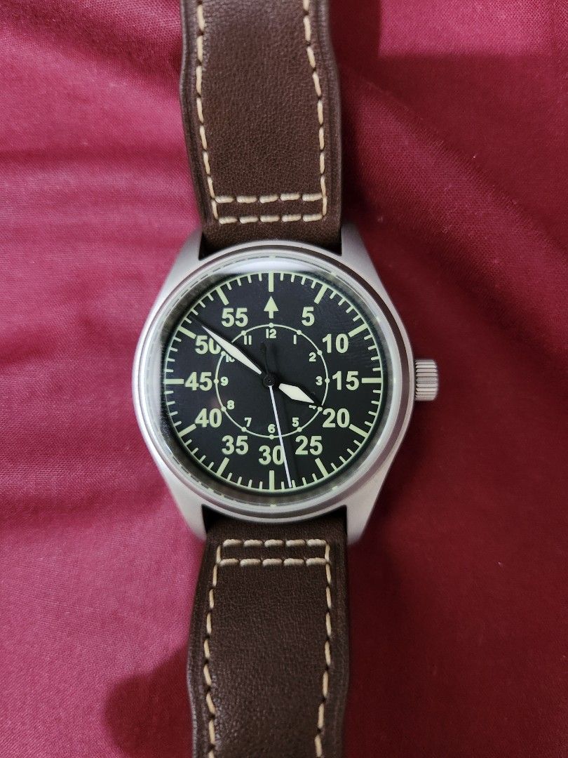 San Martin Automatic Flieger Type B Pilot Watch 39mm, Men's Fashion, Watches & Accessories ...