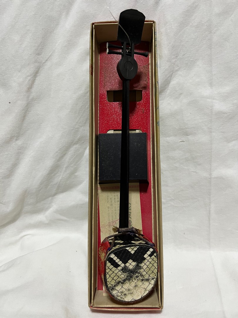 Shamisen Musical Instrument Japanese Netsuke String Snakeskin Okinawa ...