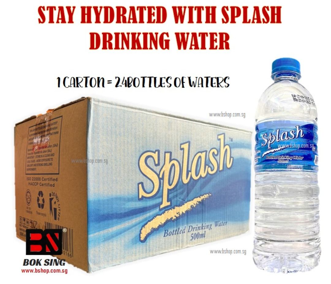 SPLASH PURE DRINKING WATER/ DRINKING WATER /MINERAL WATER 500ML/ RED ...