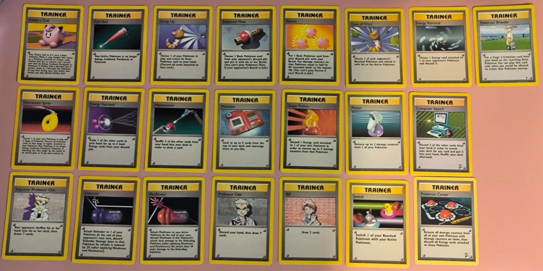 Vintage Pokemon TCG Base Sets/Legendary Series Trainer Cards (Set of 22 ...