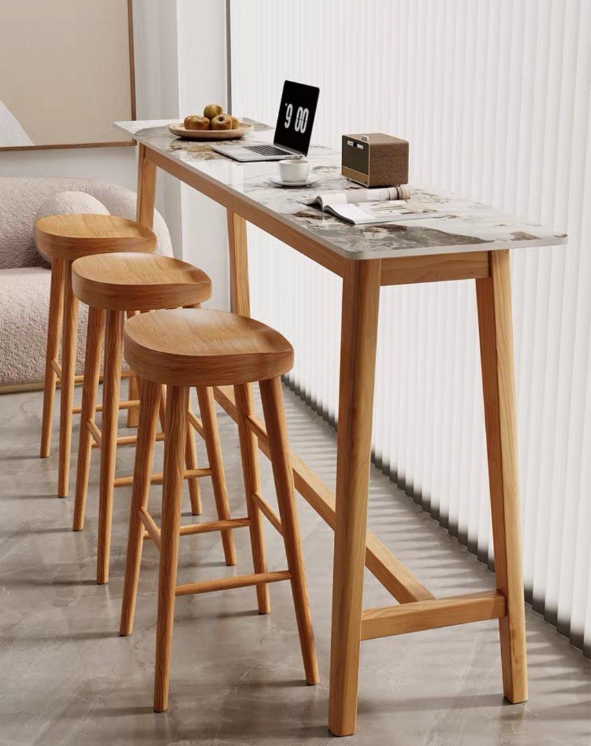 VOYANA Modern Sintered Stone Bar Table, Furniture & Home Living ...