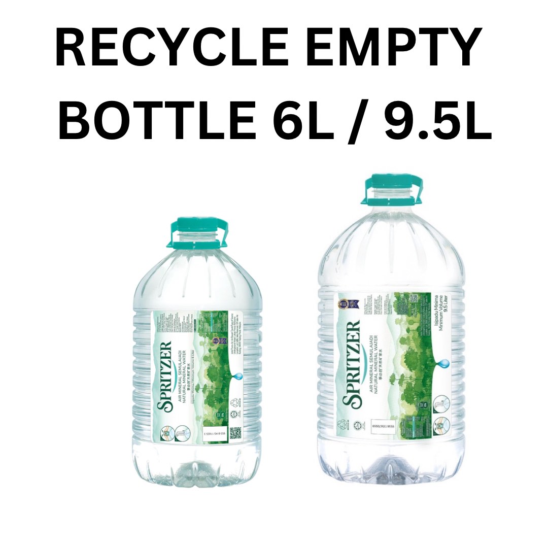 (With Box) RECYCLE EMPTY MINERAL BOTTLE / DRINKING WATER BOTTLE / BOTOL ...