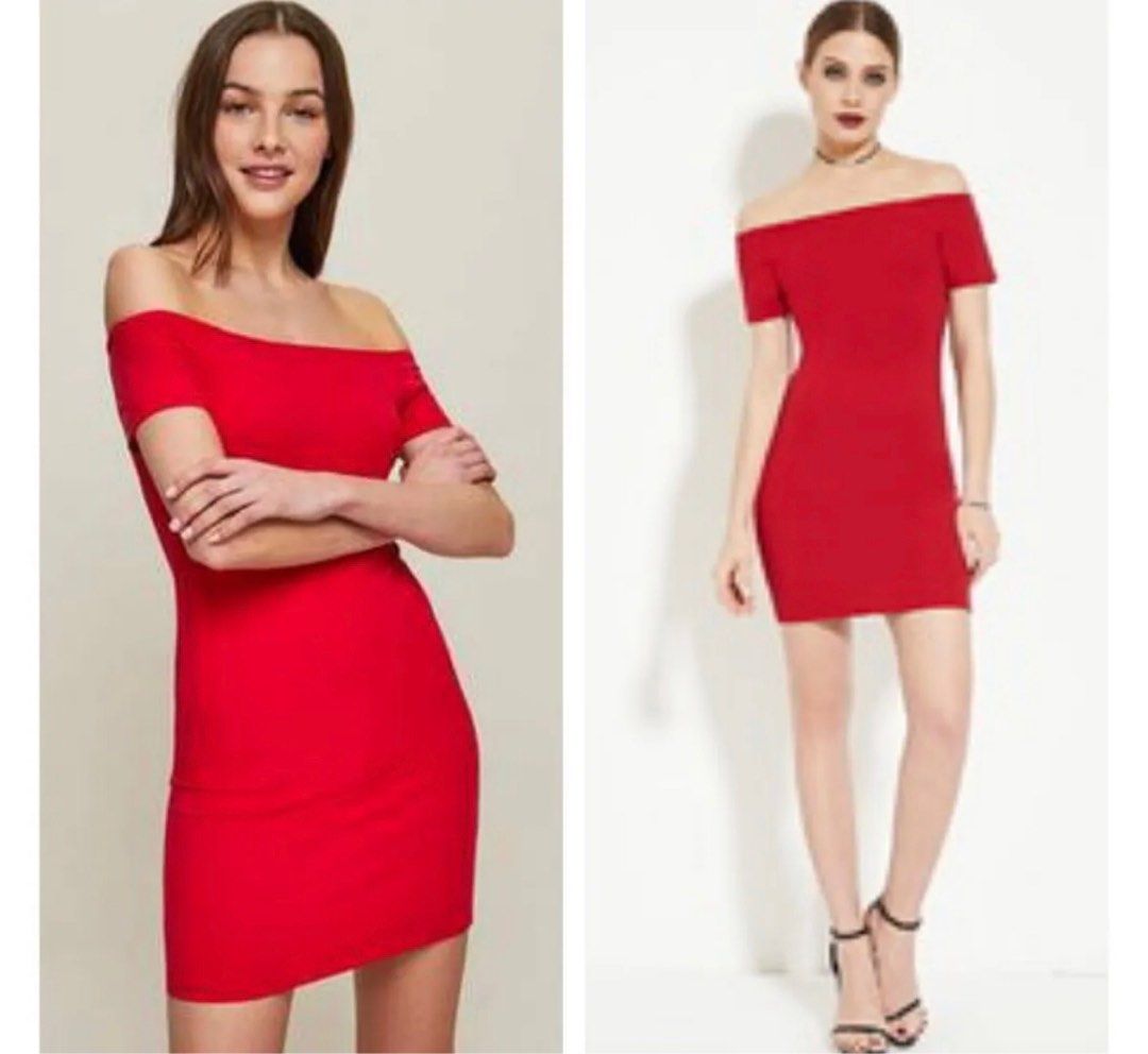 Zara sabrina dress, Fesyen Wanita, Pakaian Wanita, Gaun & Rok di Carousell
