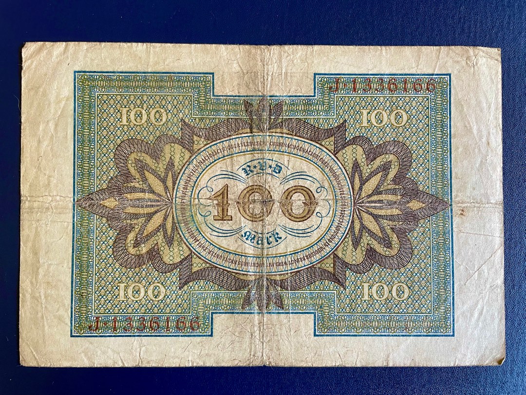 1920 GERMAN BANKNOTE 100, Hobbies & Toys, Memorabilia & Collectibles, Currency on Carousell