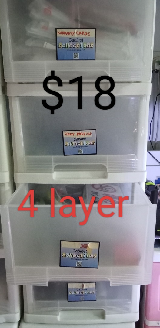 4 PVC LAYERS STORAGE CABINET, Furniture & Home Living, Furniture ...
