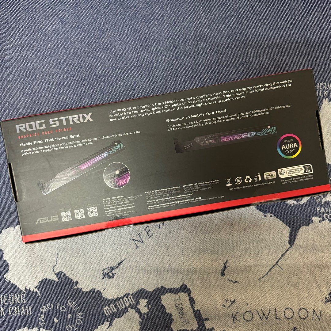 行貨 華碩 ASUS ROG Strix Graphics Card Holder GPU RGB 顯卡支撐架, 電腦＆科技, 電腦周邊及配件 ...