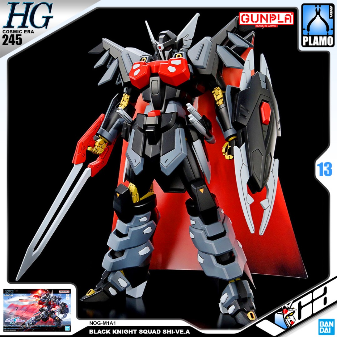 ⭐️ BANDAI GUNPLA HIGH GRADE COSMIC ERA HGCE HG BLACK KNIGHT SQUAD SHI ...