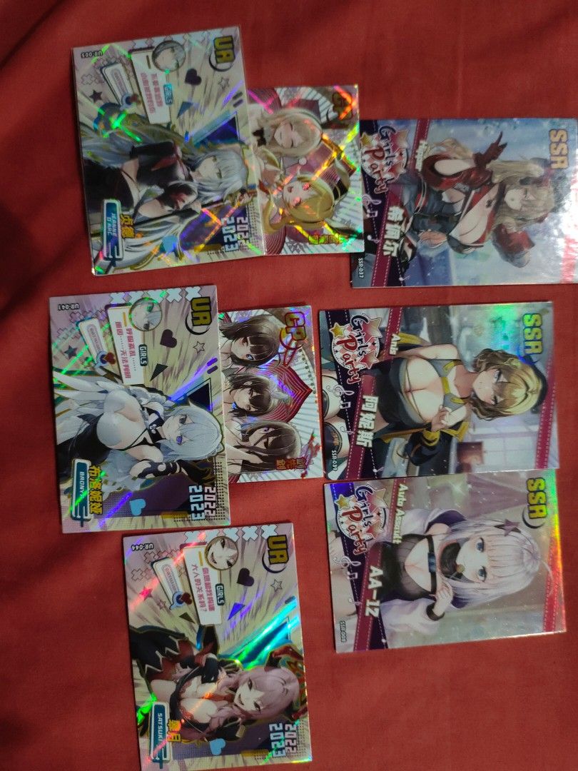 Anime waifu girls party cards, Hobbies & Toys, Toys & Games on Carousell