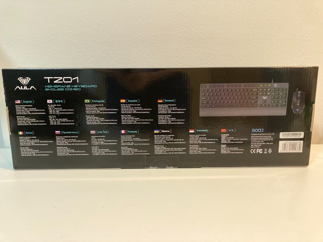 Aula Wind TZ01 Membrane Keyboard and Mouse, Computers & Tech, Parts ...