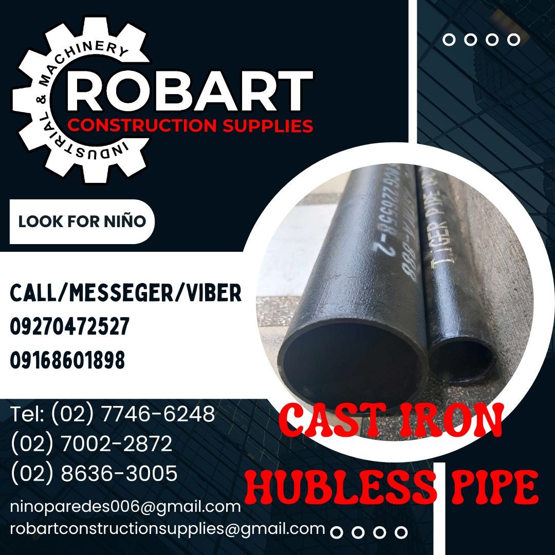 CAST IRON HUBLESS PIPE, Commercial & Industrial, Construction Tools ...
