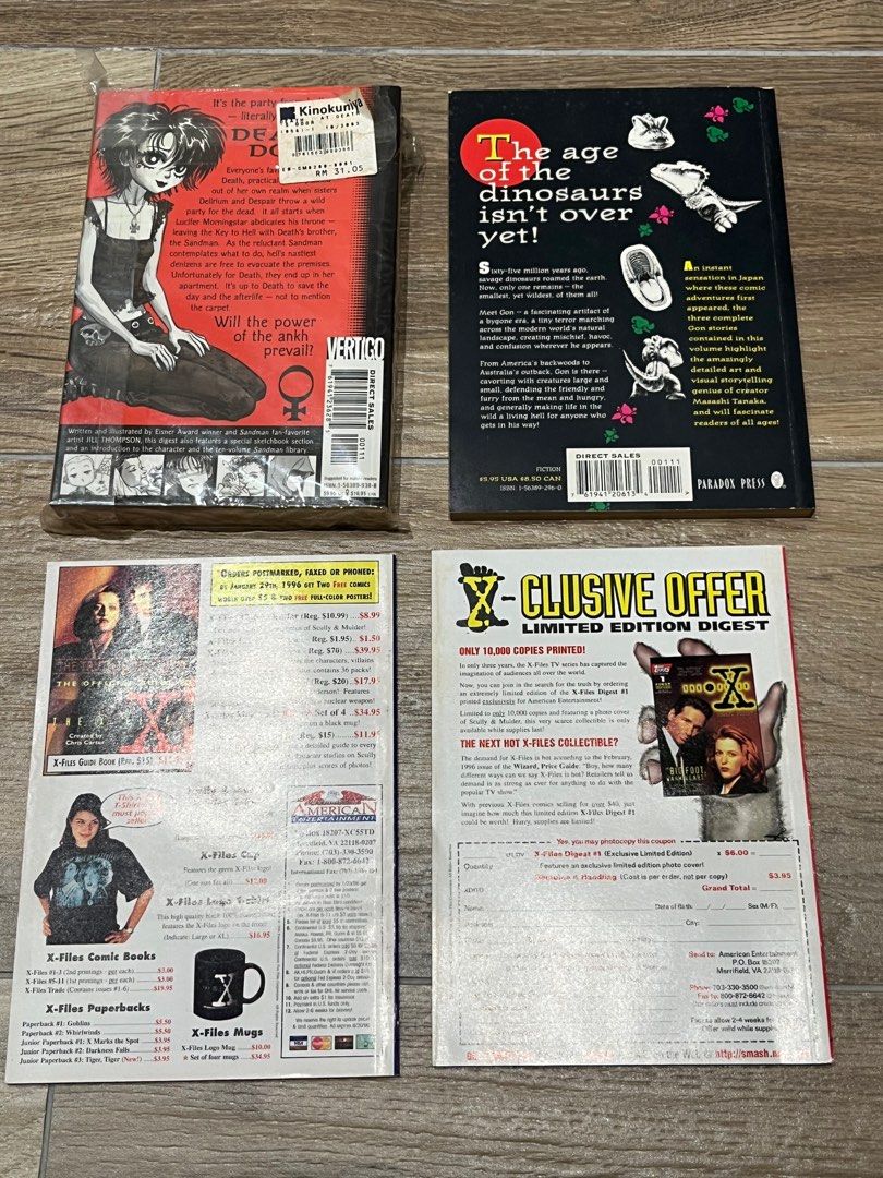 DC Vertigo Death Anime Gon the Dinosaur X-Files, Hobbies & Toys, Books ...