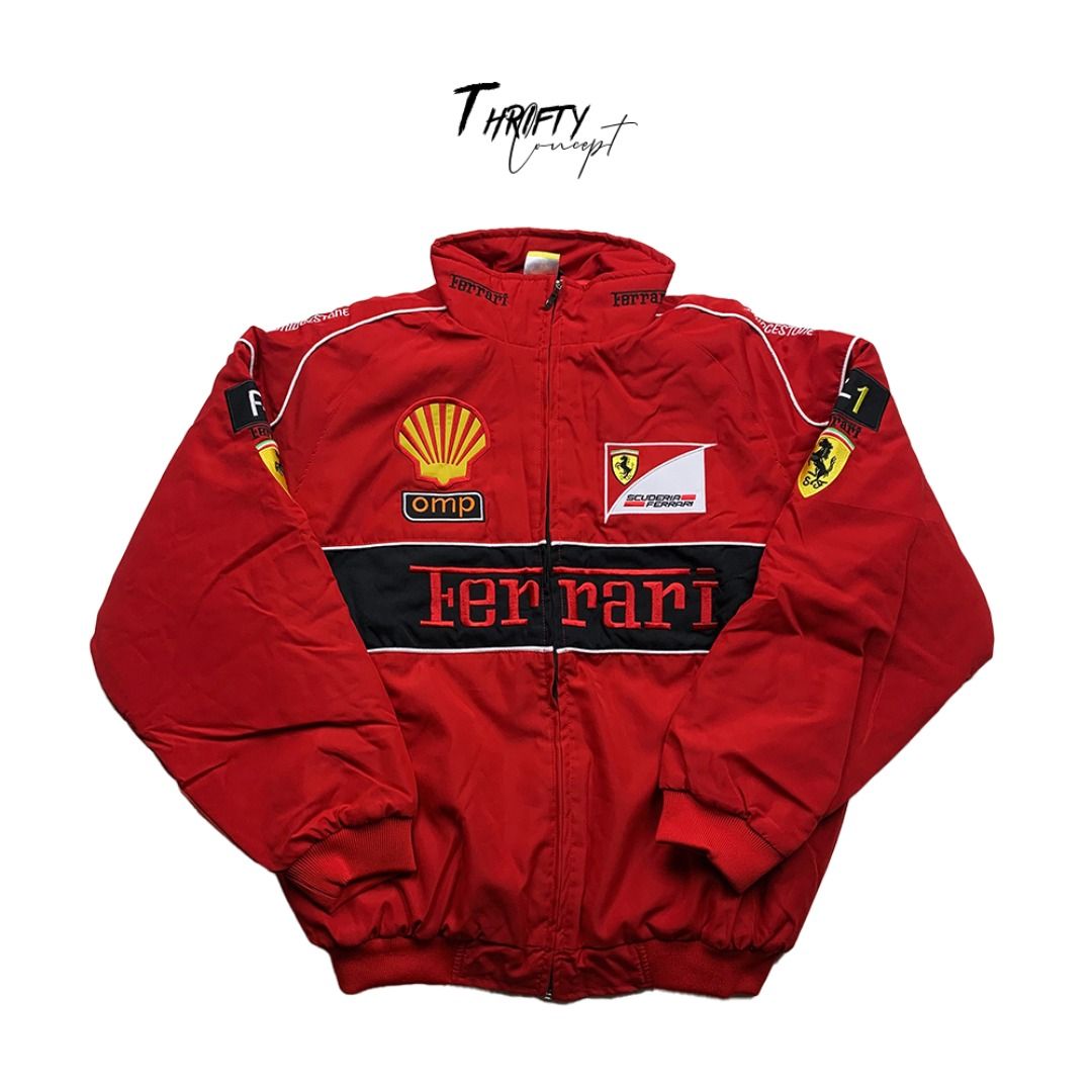 F1 Racing Jacket "Ferrari" Red, Men's Fashion, Coats, Jackets and ...