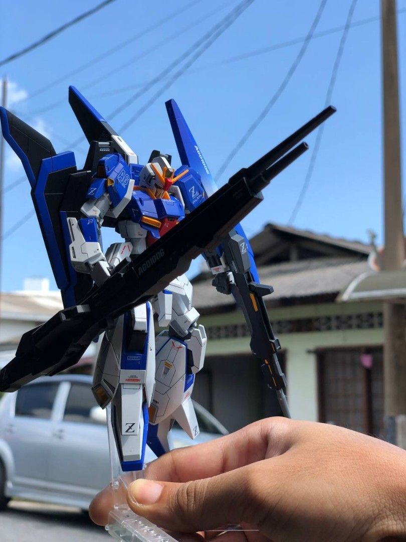 HG Zeta Gundam (Custom Paint & Scrib), Hobbies & Toys, Toys & Games on Carousell