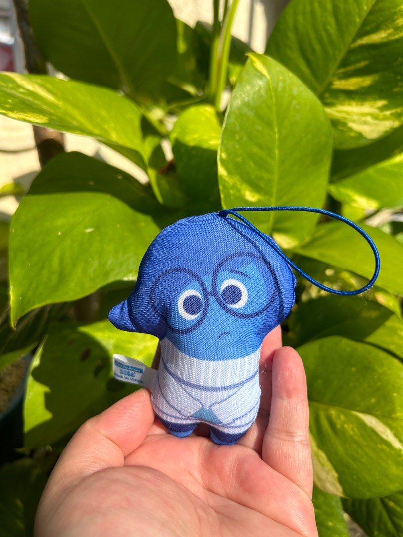 Inside out cute sadness plush keychain, Hobbies & Toys, Toys & Games on ...
