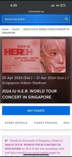 2024 IU H.E.R. WORLD TOUR CONCERT, Tickets & Vouchers, Event Tickets on ...
