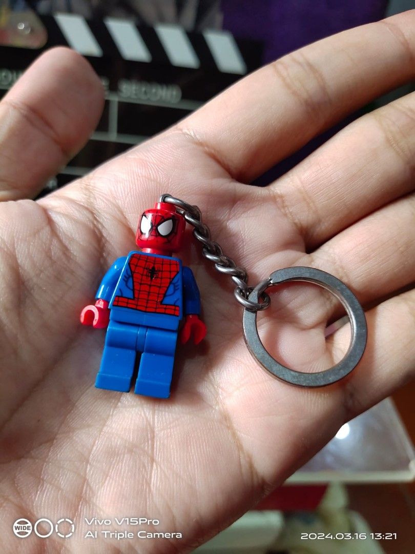 Keychain Lego Marvel Superheroes Spider-Man original, Barang Yang ...