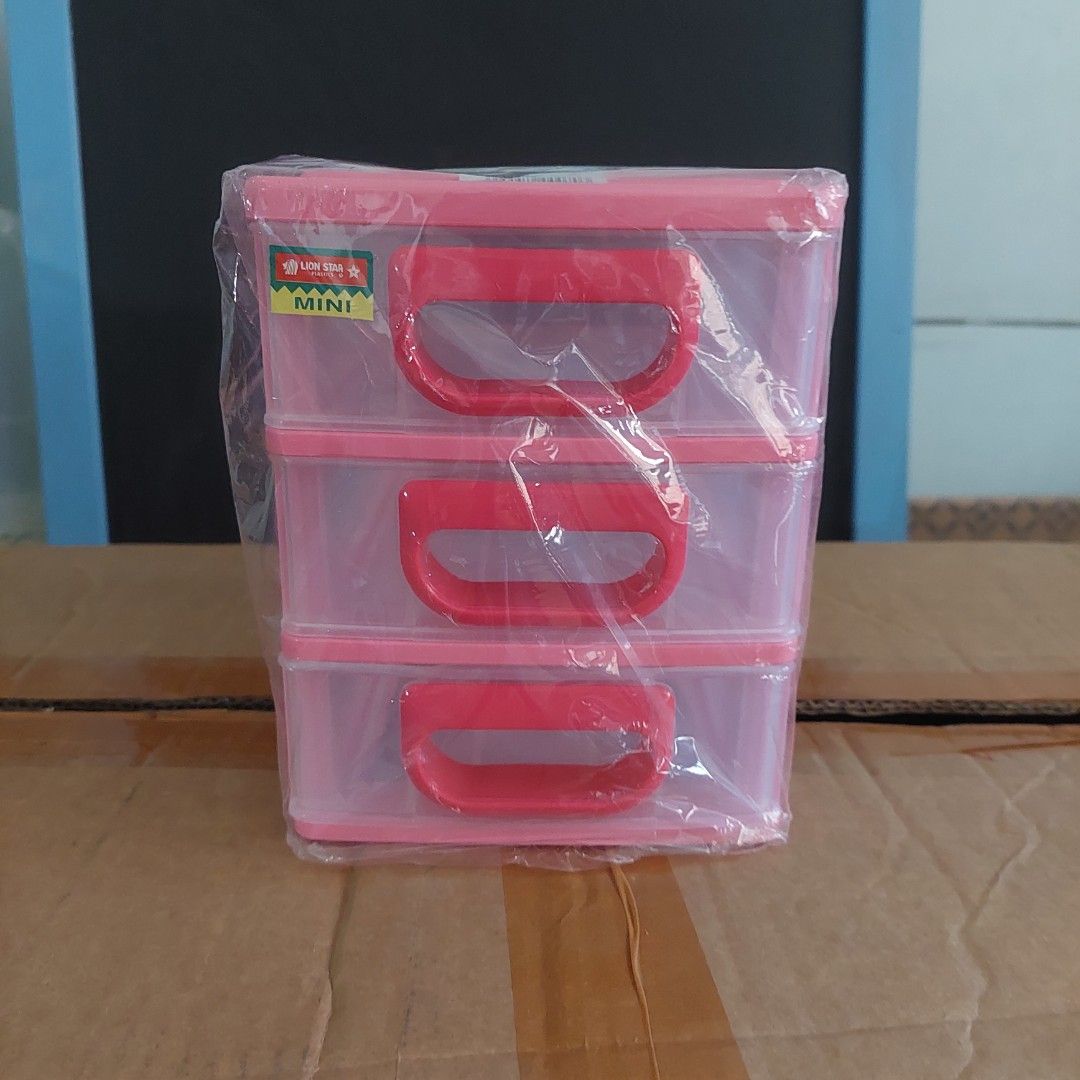 Lion star estima mini laci susun 3 tempat penyimpanan laci susun warna ...