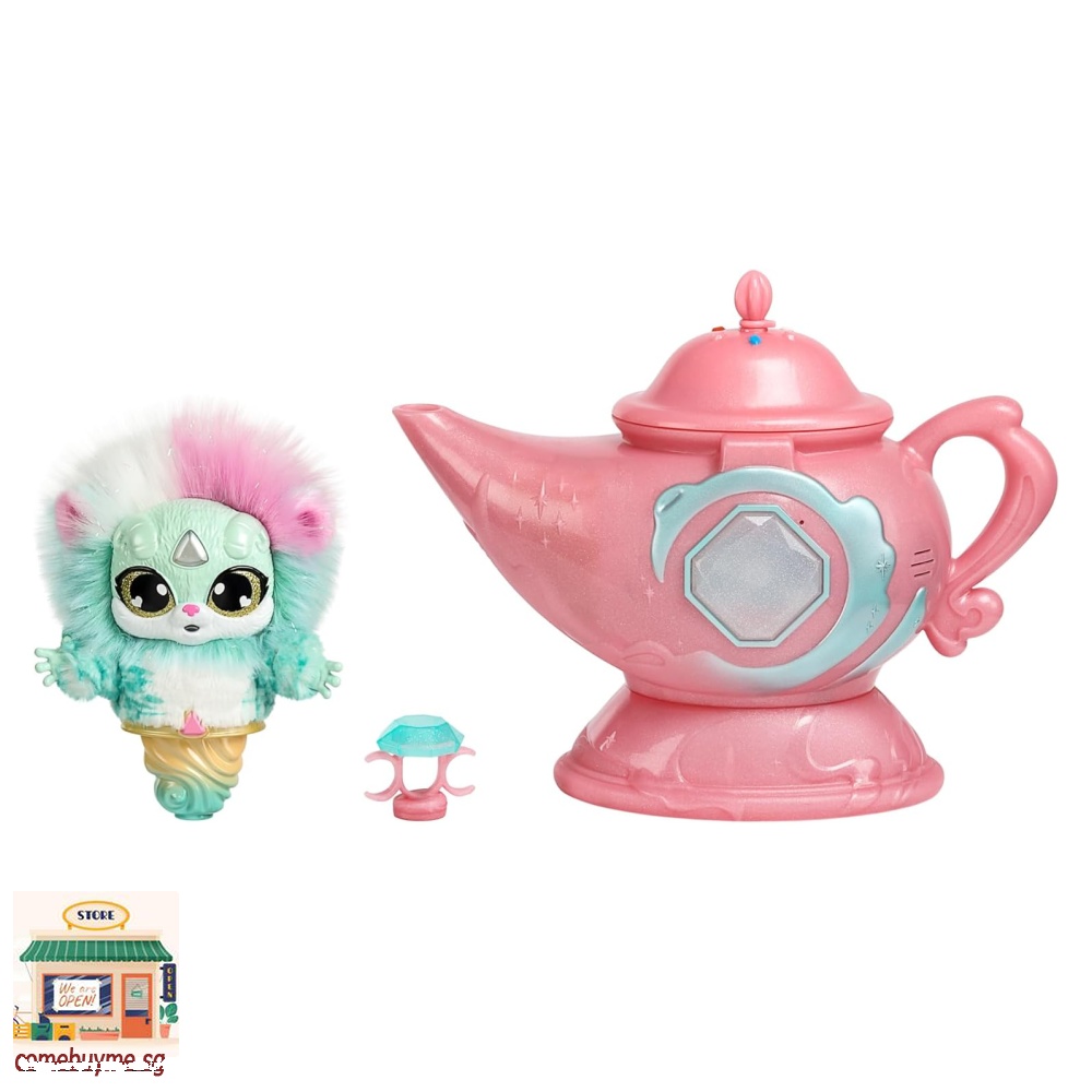Magic Mixies Magic Genie Lamp with Interactive 8" Plush Toy and 60 ...