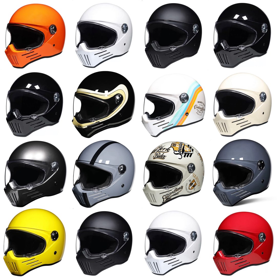 Many Colours/Designs Full Face with Built on Visor Lens Speed Bandit ...
