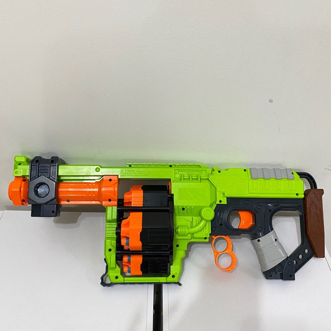 Nerf Gun Zombie Strike Doominator Green Rotating, Hobbies & Toys, Toys ...