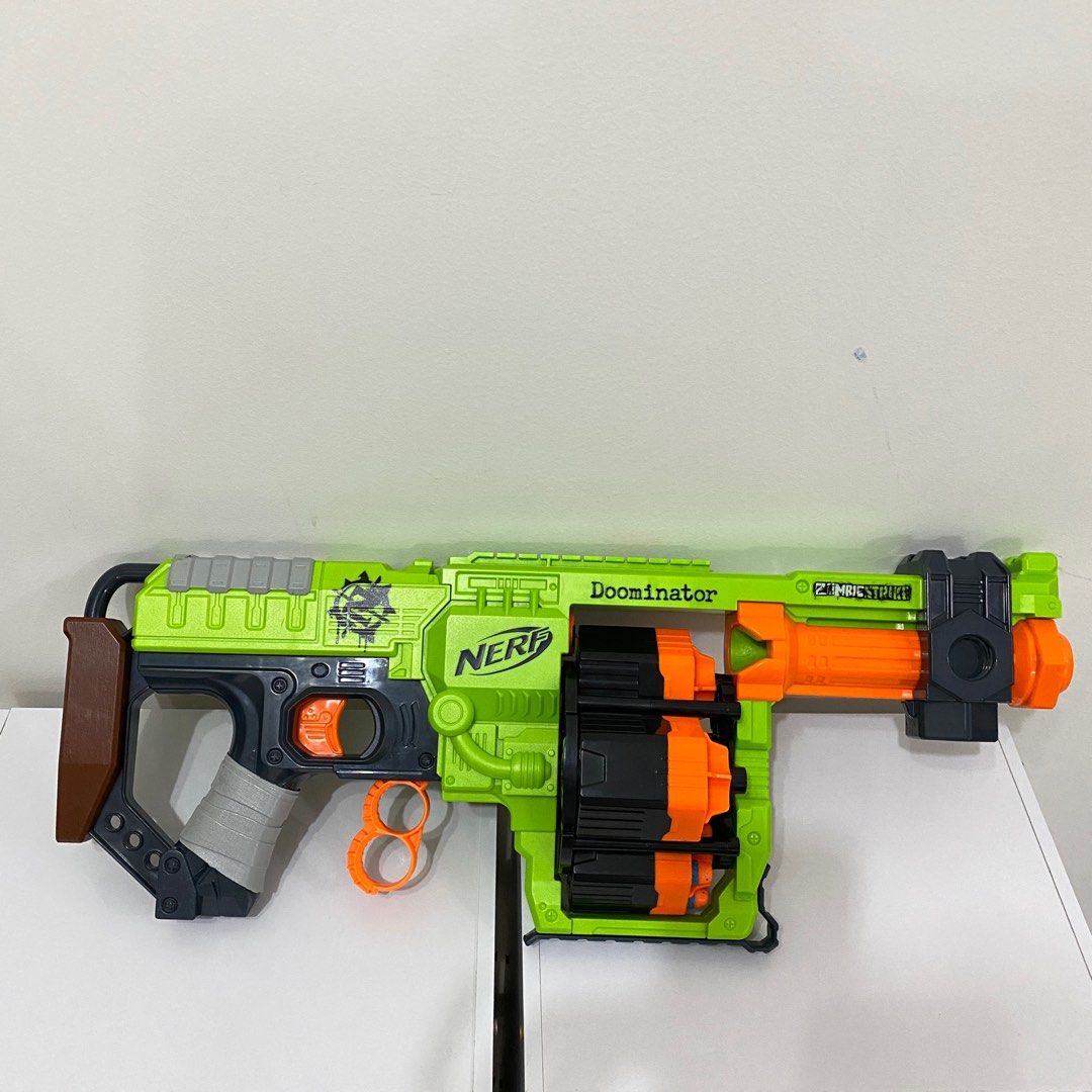 Nerf Gun Zombie Strike Doominator Green Rotating, Hobbies & Toys, Toys ...