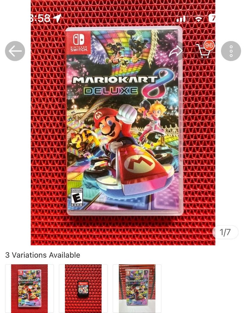 Nintendo Switch V2 Red and Blue Console Complete w/ Box and Accessories ...