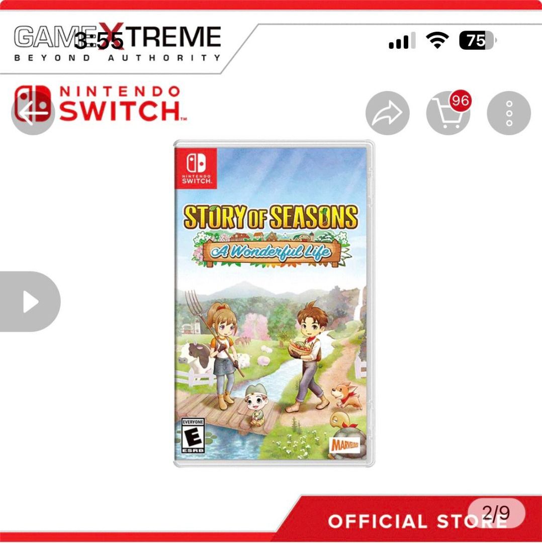 Nintendo Switch V2 Red and Blue Console Complete w/ Box and Accessories ...