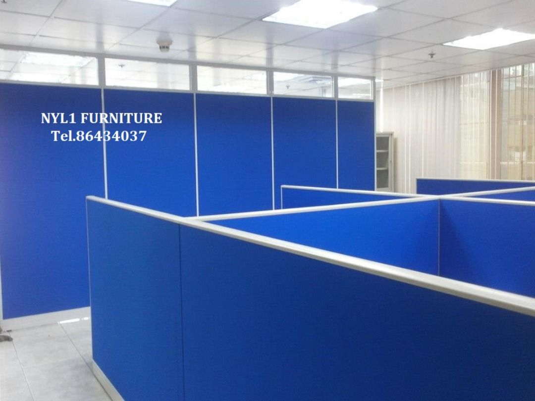 Office Partition / FULL FABRIC WORKSTATION CUBICLES, Furniture & Home ...