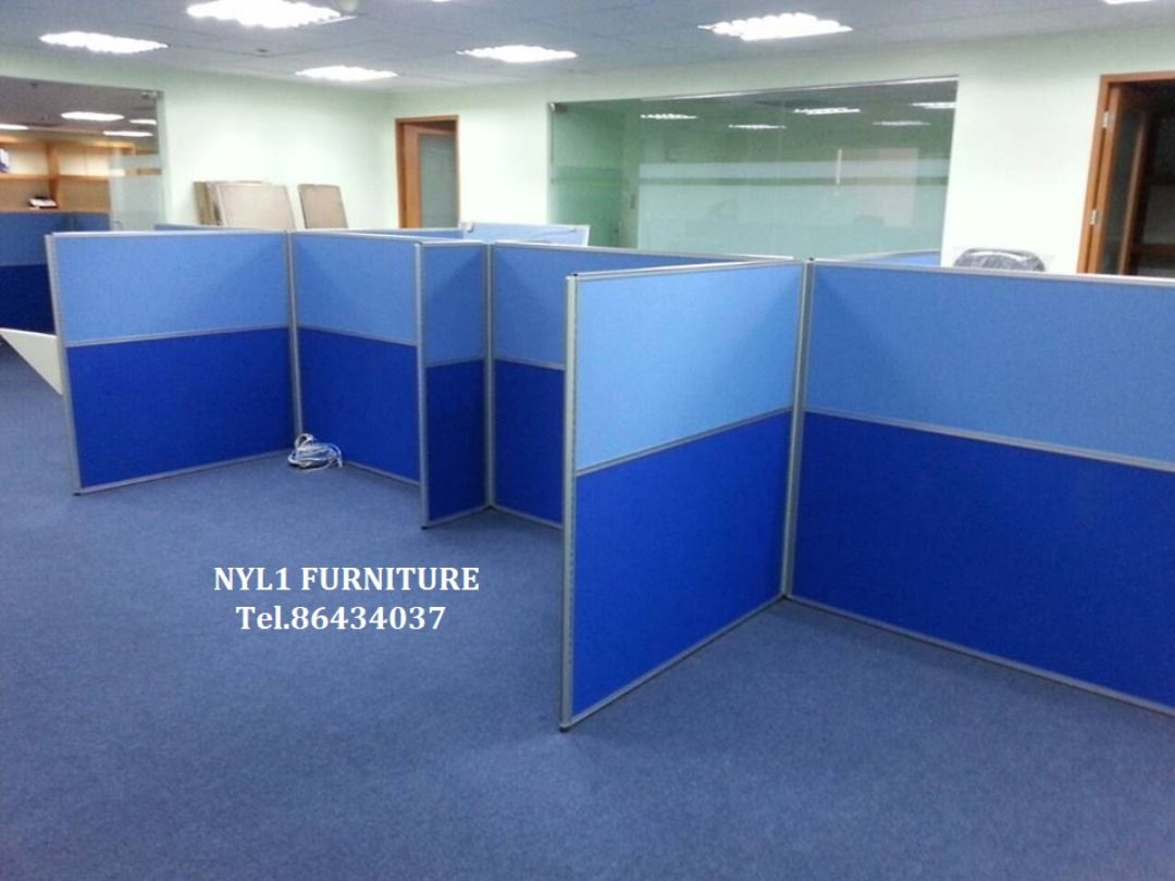 Office Partition / FULL FABRIC WORKSTATION CUBICLES, Furniture & Home ...