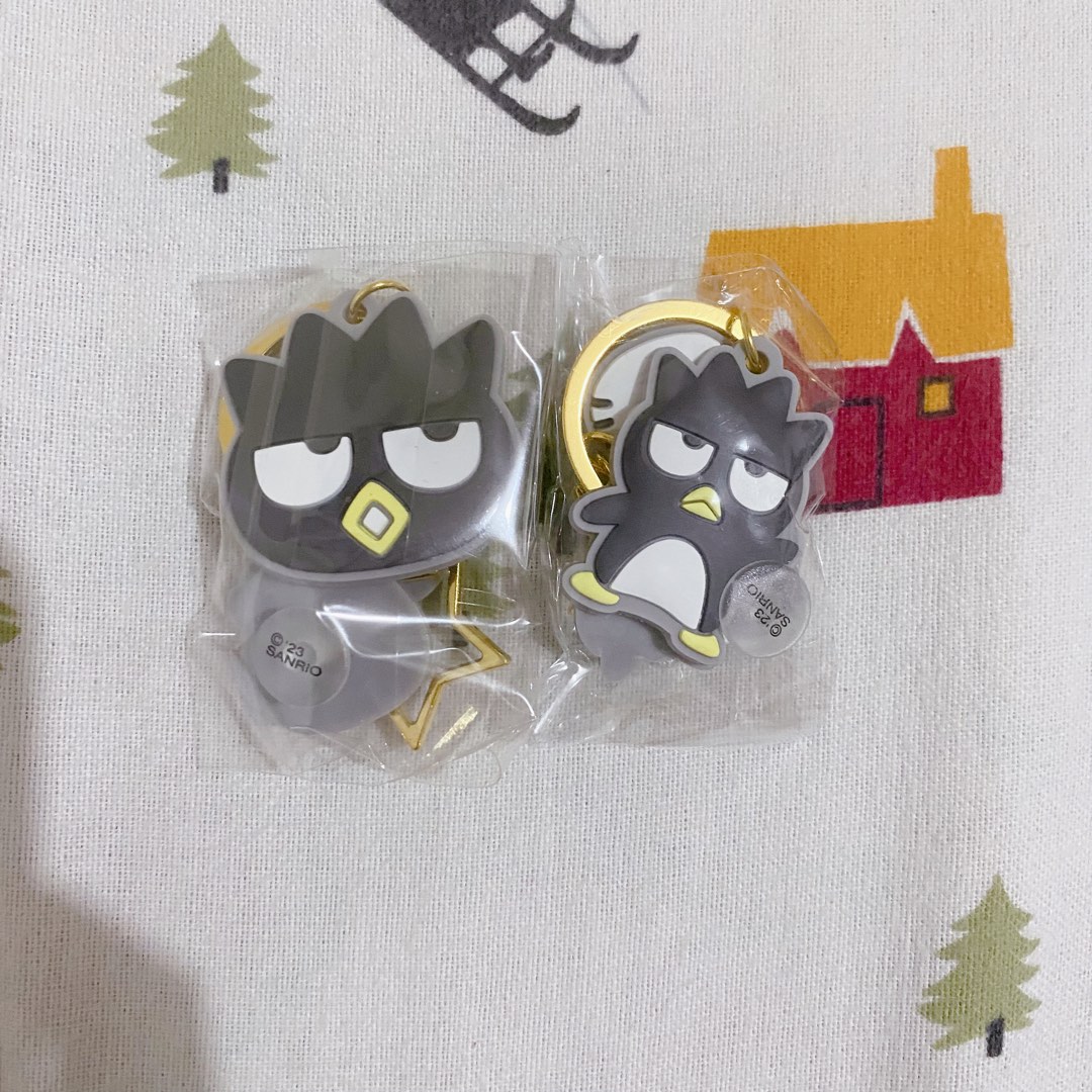 Official Sanrio Badtz Maru Jibbitz Keychain and Cinnamon Roll Acrylic ...