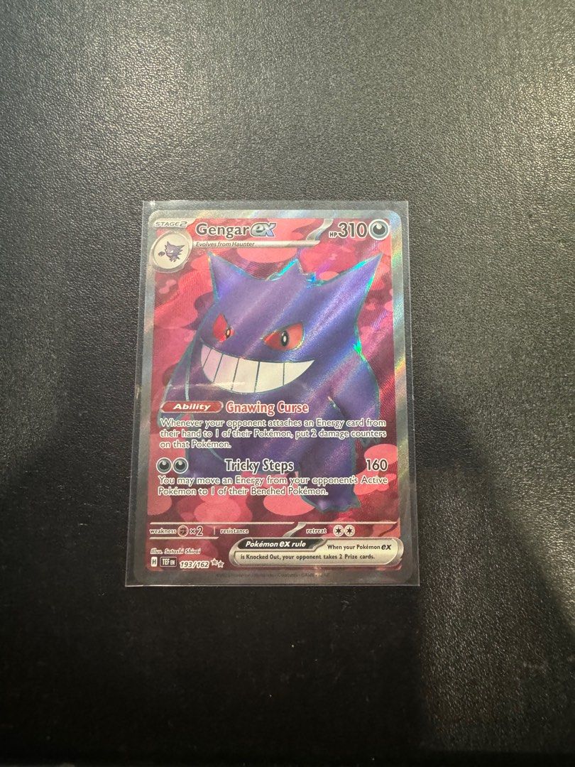 Pokemon scarlet & violet temporal force - Gengar ex SR 193/162, Hobbies ...