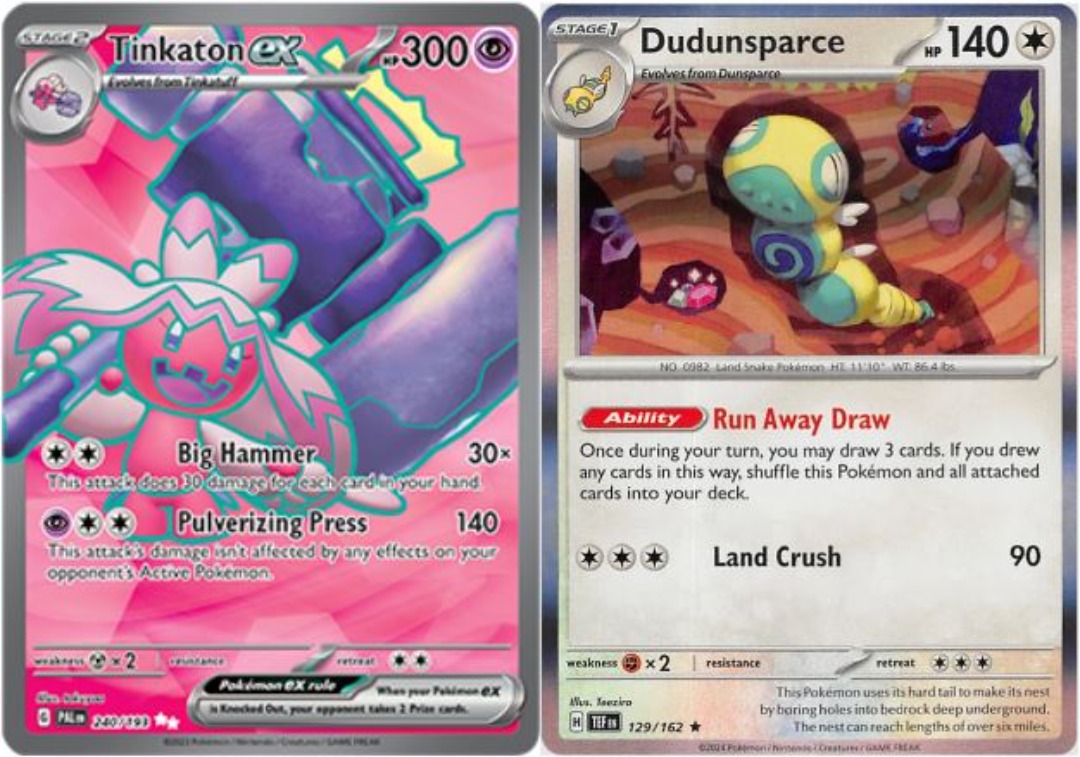 [Updated for Surging Sparks] Pokemon TCG Tinkaton ex Dudunsparce Deck with Enriching Energy ...