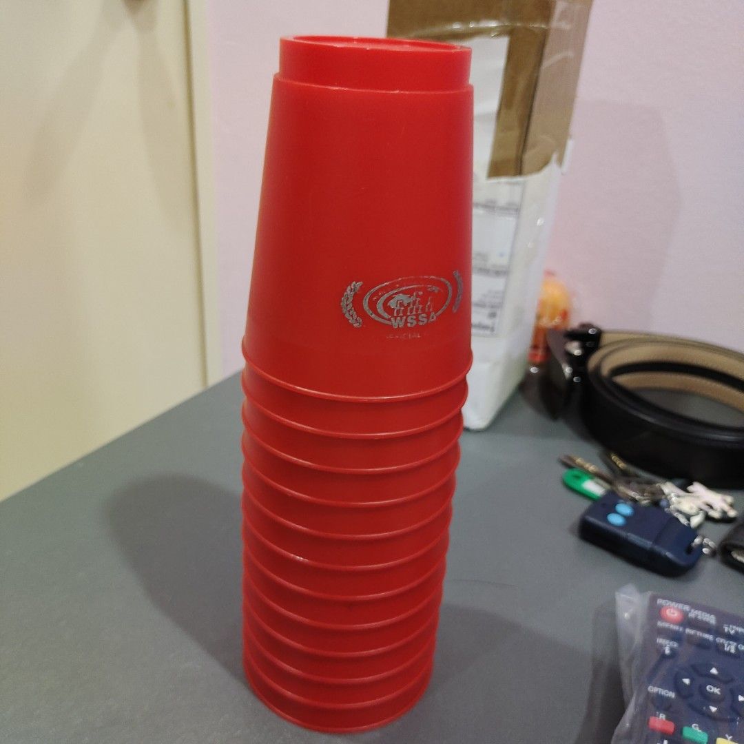 Red Speed Stack (Original) x12, Hobbies & Toys, Toys & Games on Carousell