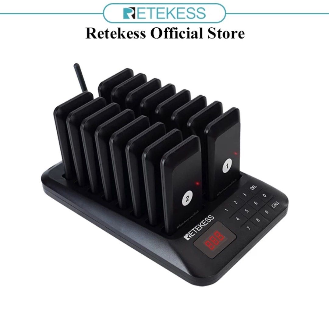 Retekess TD157 Pager Restaurant Wireless Calling System for Clinic Food ...