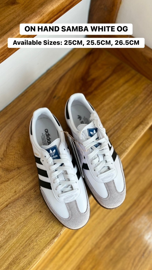 Samba White OG | 26.5cm, Men's Fashion, Footwear, Sneakers on Carousell