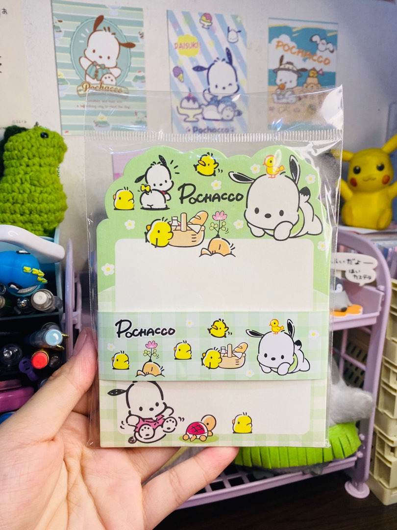 Sanrio Pochacco green memopad, Hobbies & Toys, Stationary & Craft ...