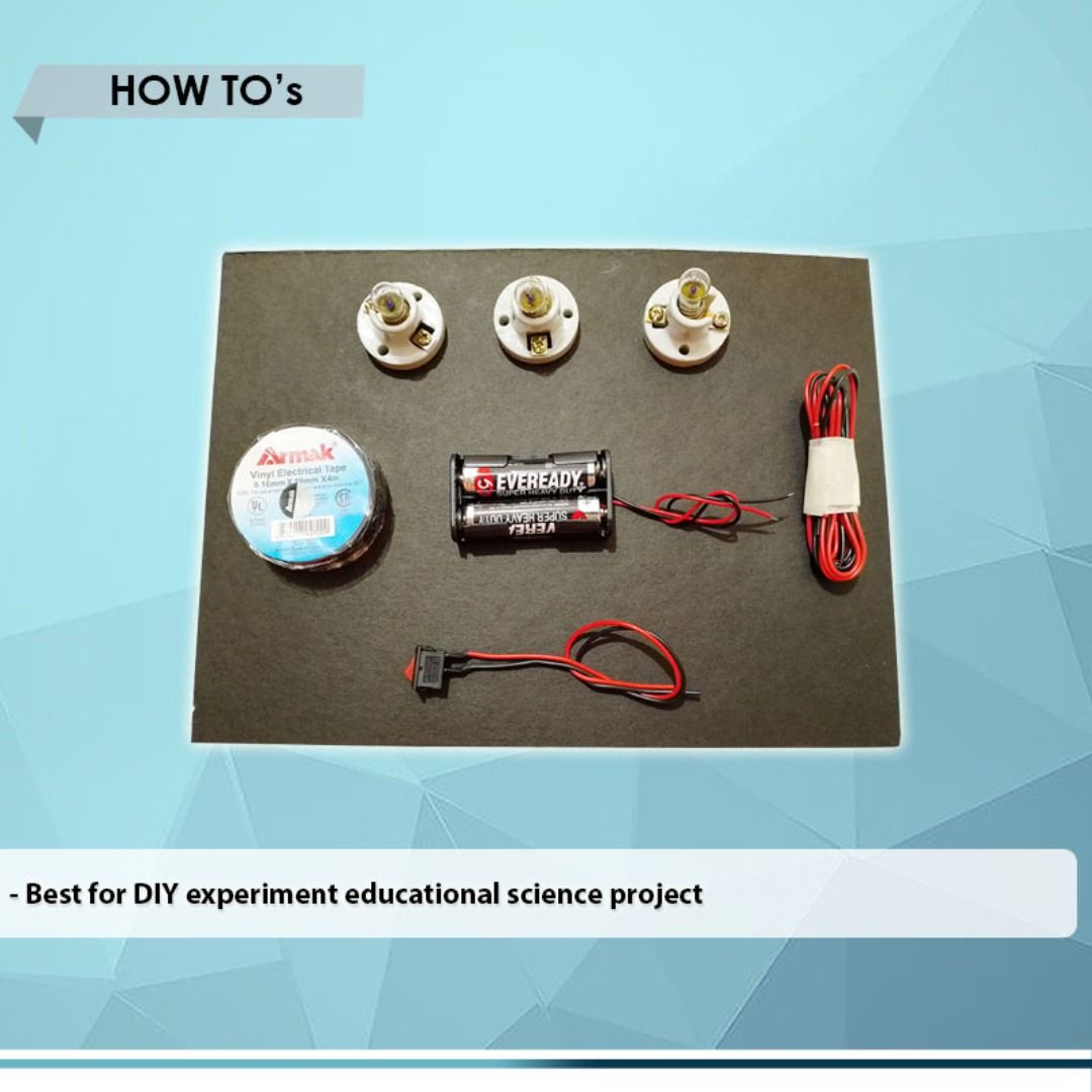 SIMPLE ELECTRIC CIRCUIT KIT FOR DIY EXPERIMENT EDUCATIONAL SCIENCE ...