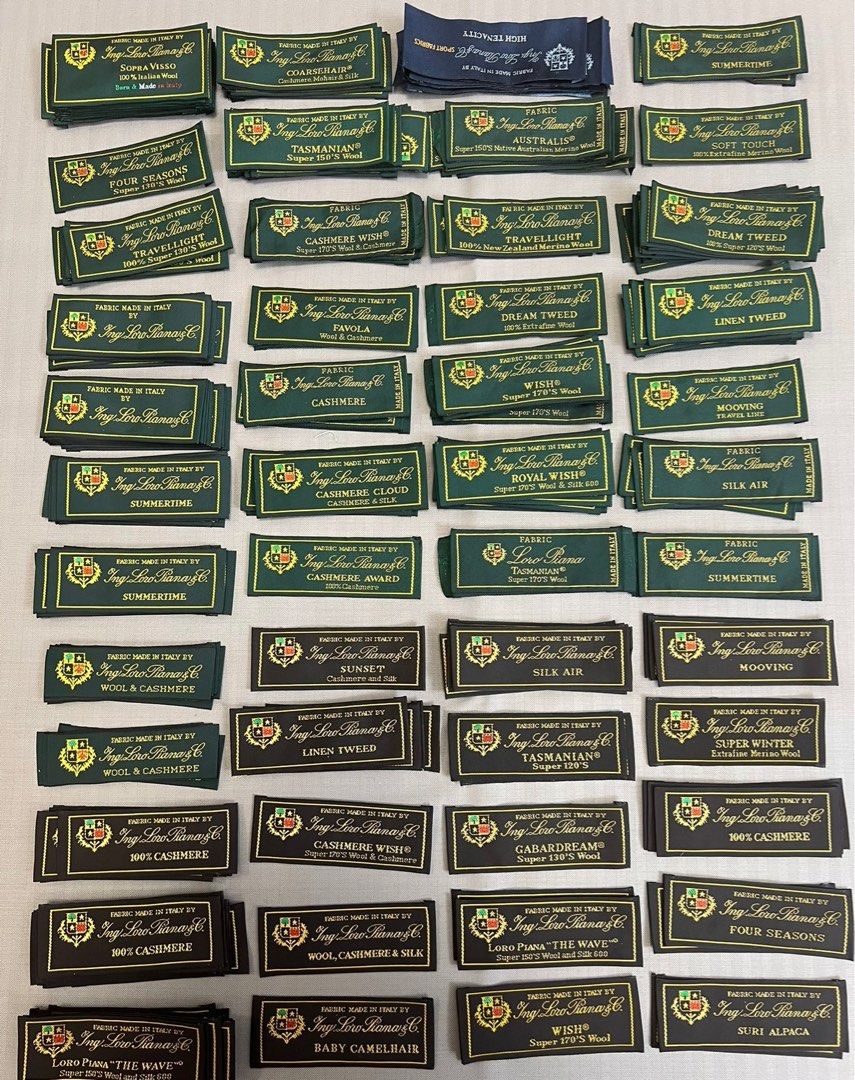 Specific Fabric Merchant or Mill bunch woven label for jacket suit coat ...