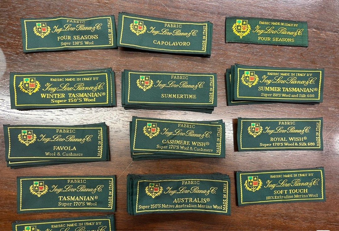 Specific Fabric Merchant or Mill bunch woven label for jacket suit coat ...